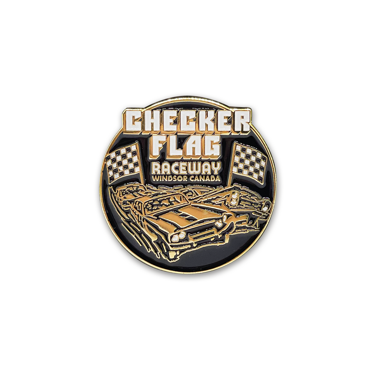 Checker Flag Enamel Pin or Magnet – Brand Dead